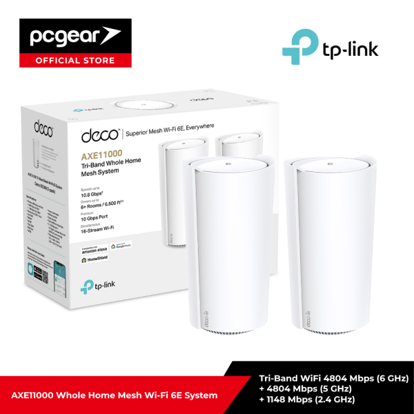TP-Link Deco XE 200 AXE11000 Whole Home Mesh Wi-Fi 6E System (Tri-band ...