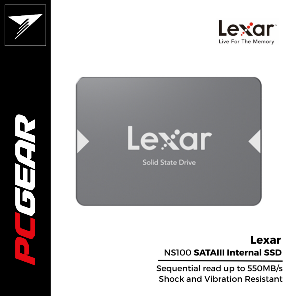 Lexar NS100 2.5” SATA III (6Gb/s) SSD 256GB / 512GB / 1TB - PCGear